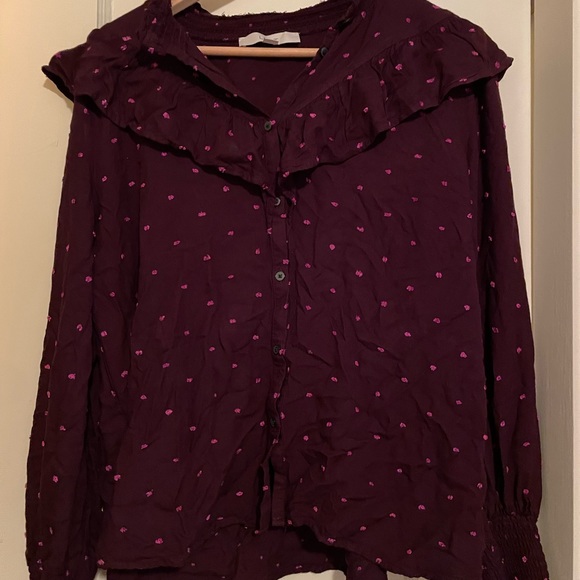 LOFT | Tops | Any Taylor Loft Ruffled Top | Poshmark